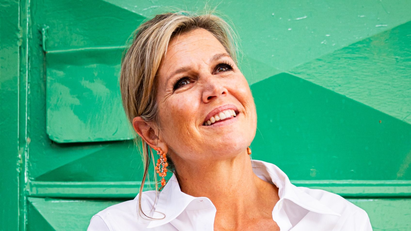 Queen Maxima’s white shirt and burnt orange maxi skirt | Woman & Home