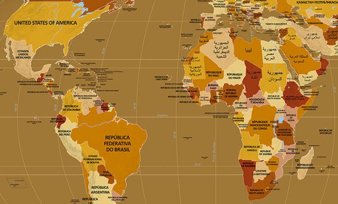 These fascinating maps show countries as named in their own languages ...