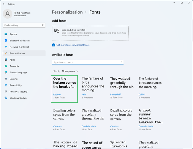 How to Install Fonts on Windows 11 or 10 | Tom's Hardware