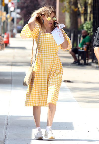 Kaley Cuoco Is a Vision in a Yellow Gingham Sundress | Marie Claire