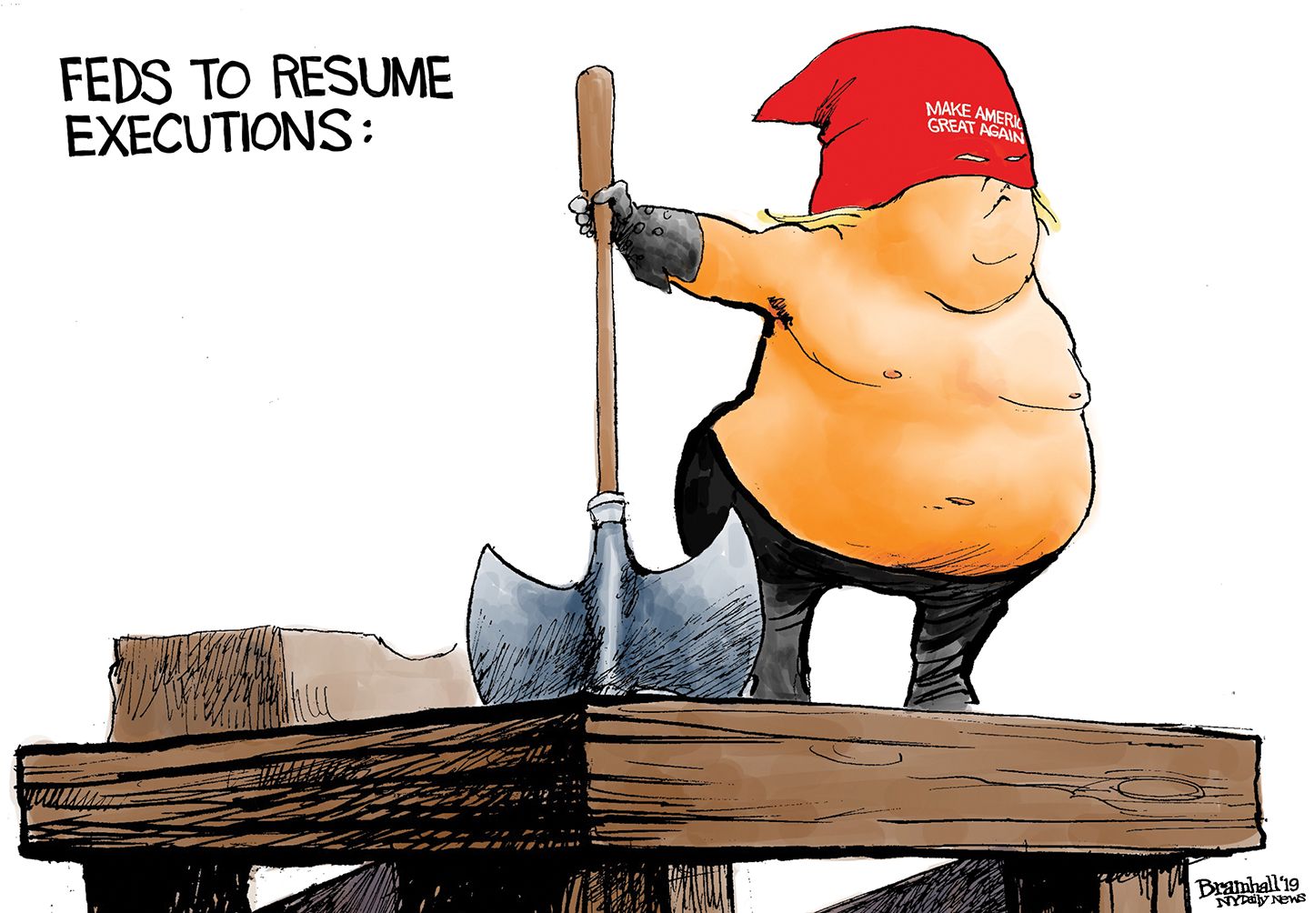 Political Cartoon U.S. Federal Government Executions Death Penalty ...