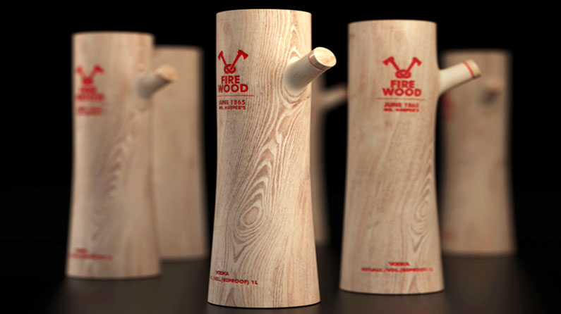 Wooden vodka design is tree-mendous | Creative Bloq