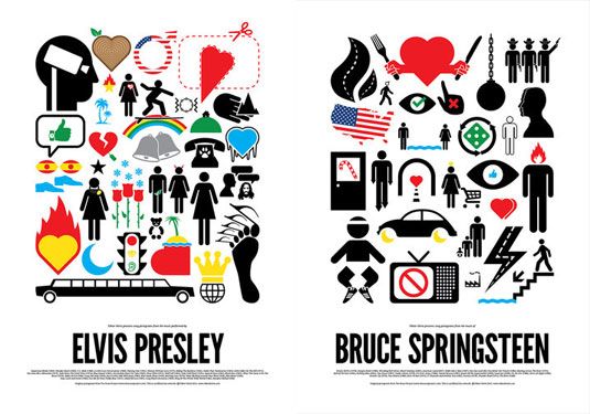 Pictograms visualise pop's most iconic songs | Creative Bloq