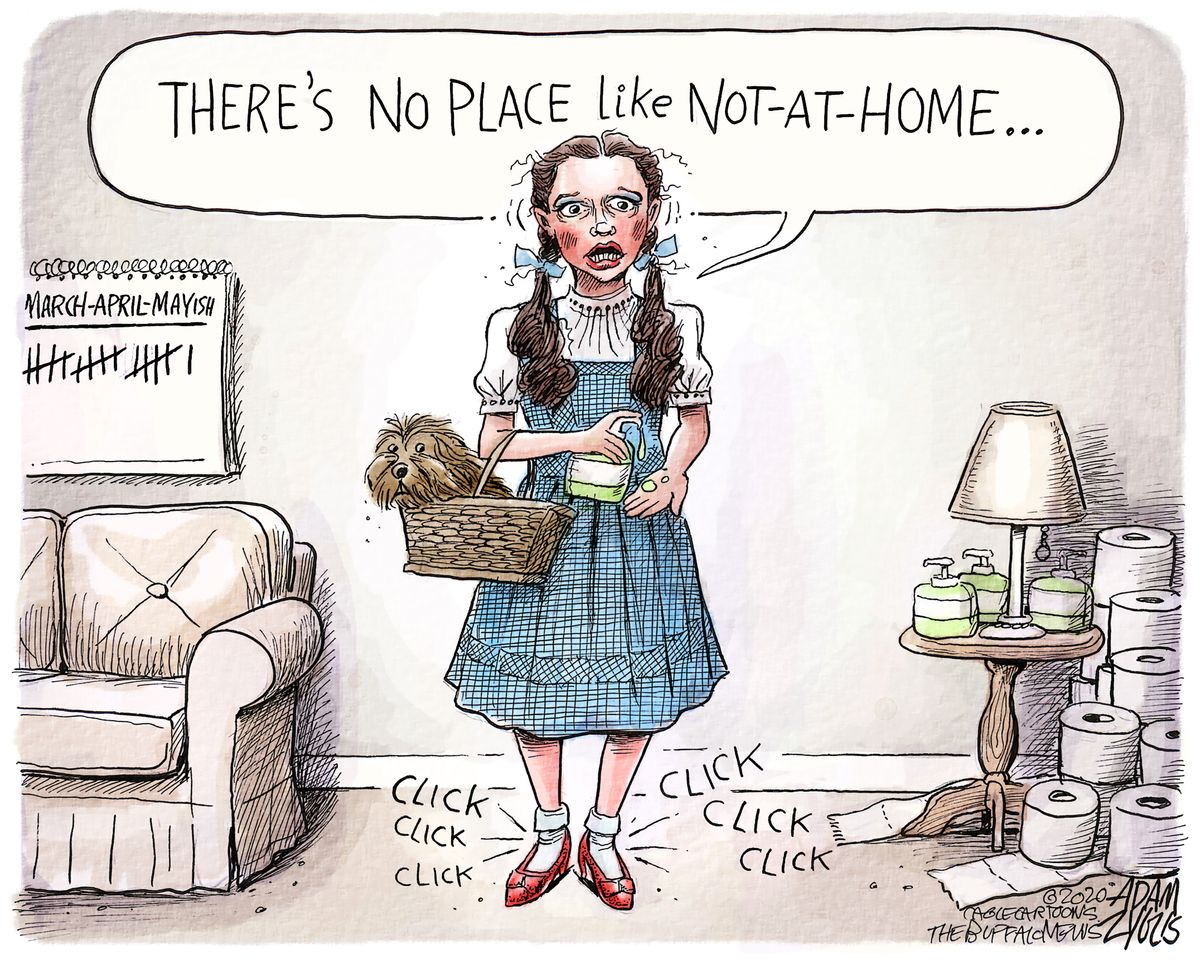 Editorial Cartoon U.S. Coronavirus Wizard of Oz Dorothy quarantine ...