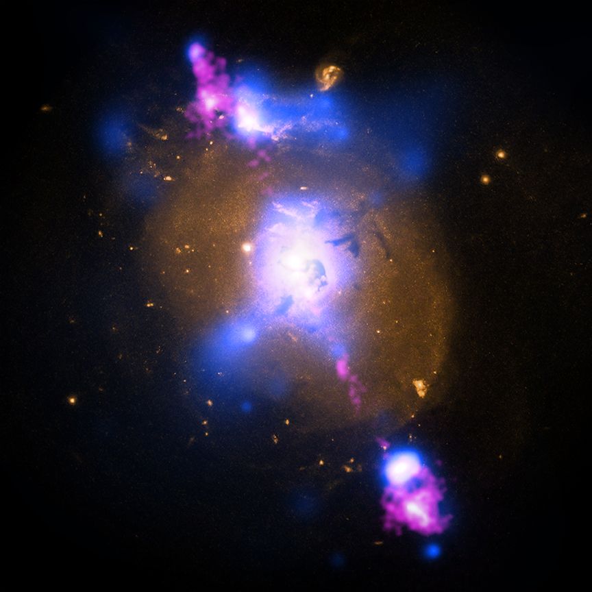 Photo Shows Powerful Jets Spewing From Giant Black Hole | Space