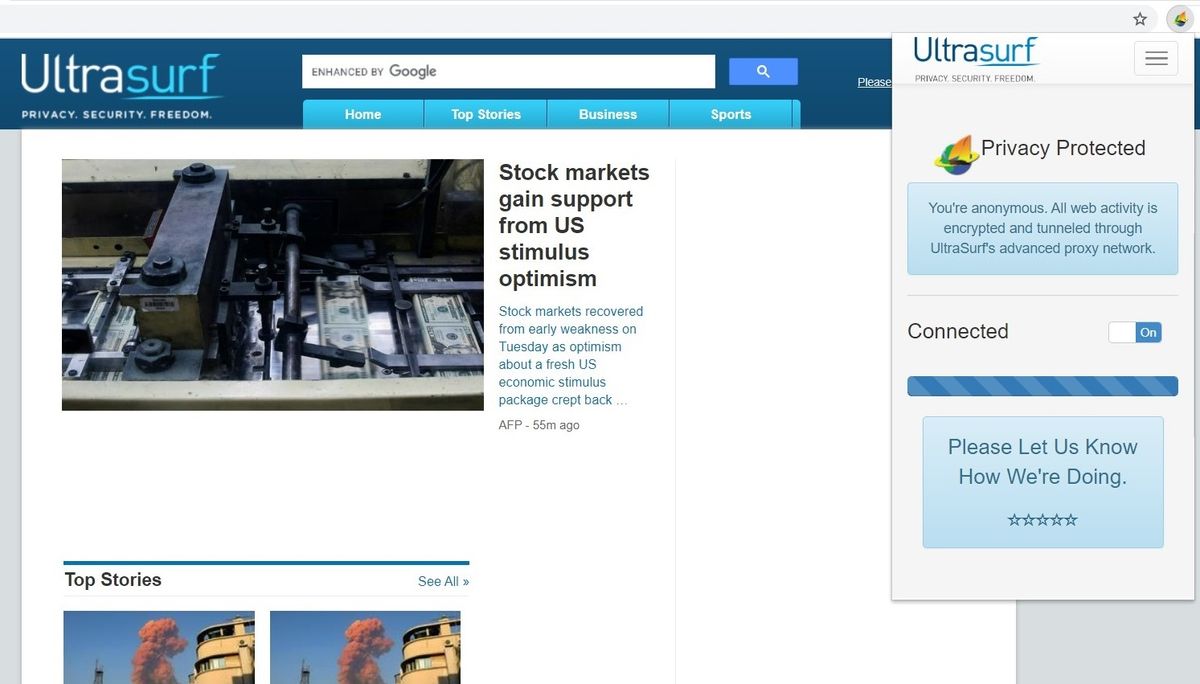 Ultrasurf Review | TechRadar