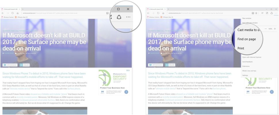 How to use Find on page in Edge for Windows 10 | Windows Central