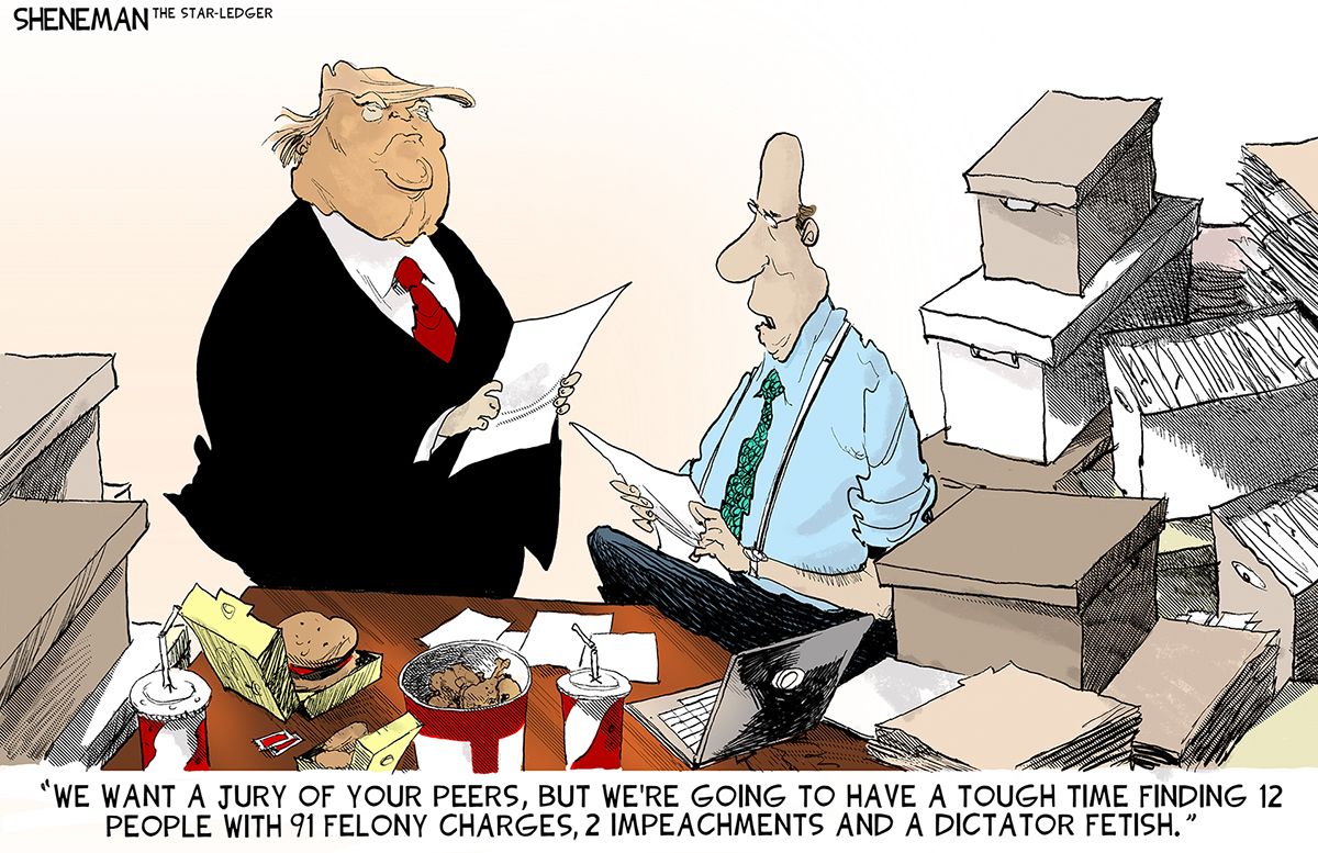 5 carefully selected cartoons about the Trump-Daniels jury selection ...