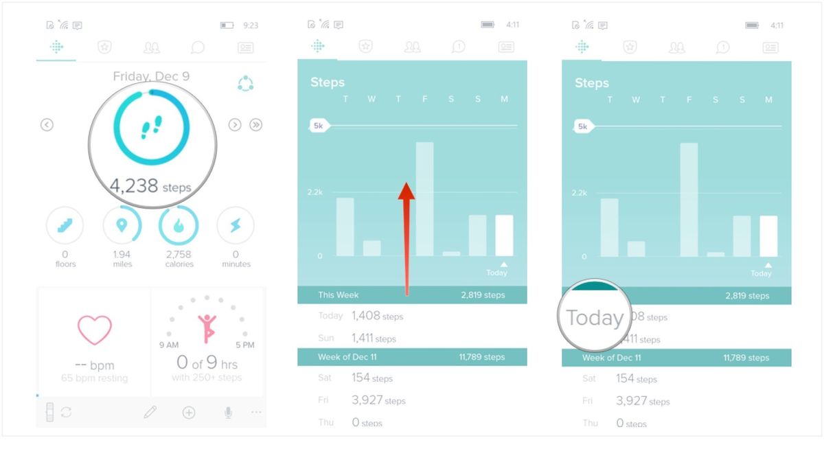 How to use the dashboard in Fitbit on Windows 10 Mobile | Windows Central
