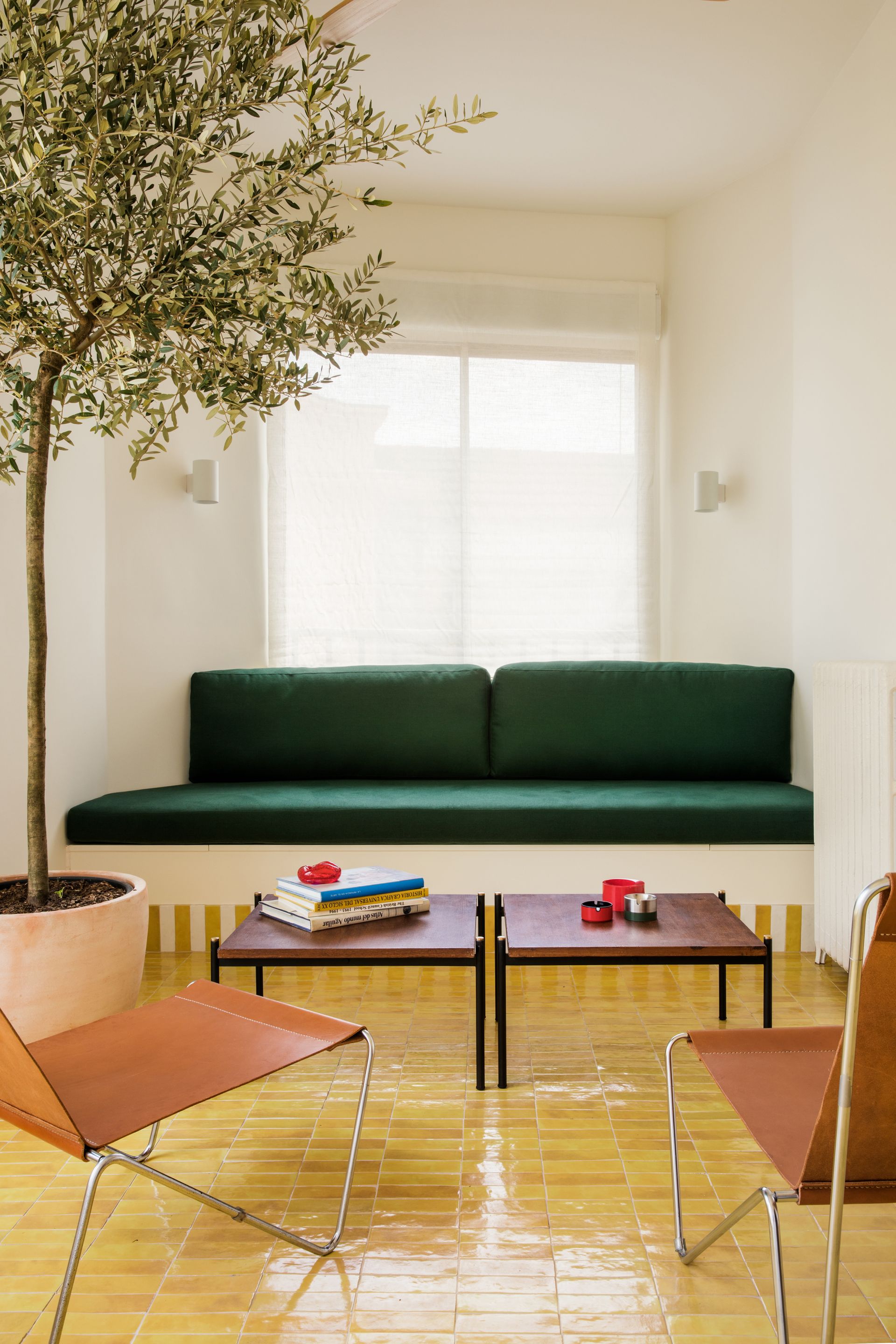 A Madrid apartment with a different color tile in every room