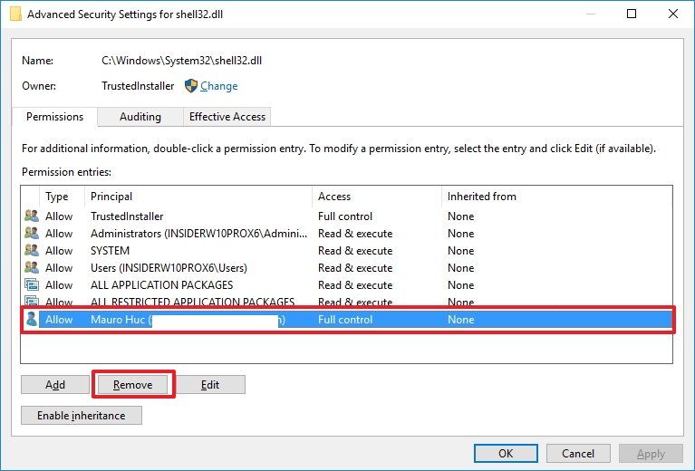 How to restore TrustedInstaller as owner for system files on Windows 10 ...