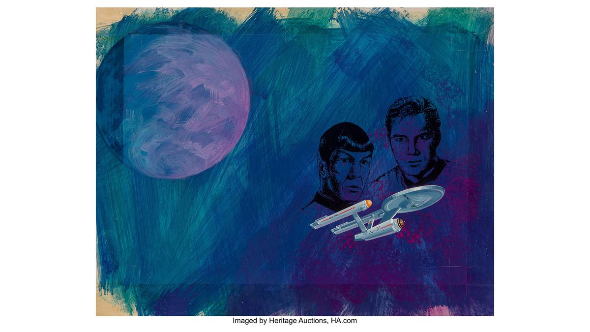 A gorgeous "Star Trek" cover art piece featuring The Original Series ...