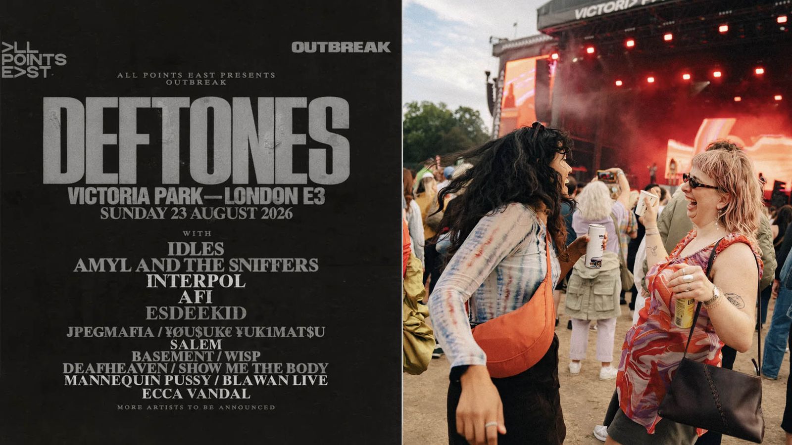 Big names added to the Deftones All Points East Outbreak festival line ...