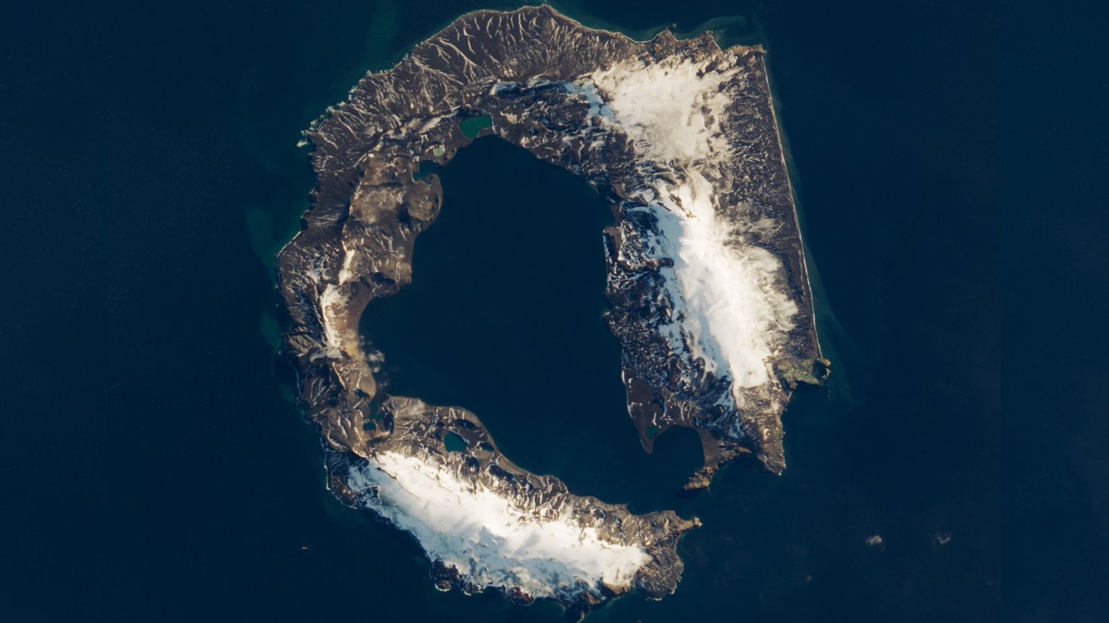 Earth from space: Antarctica's 'Deception Island' is one of the only ...