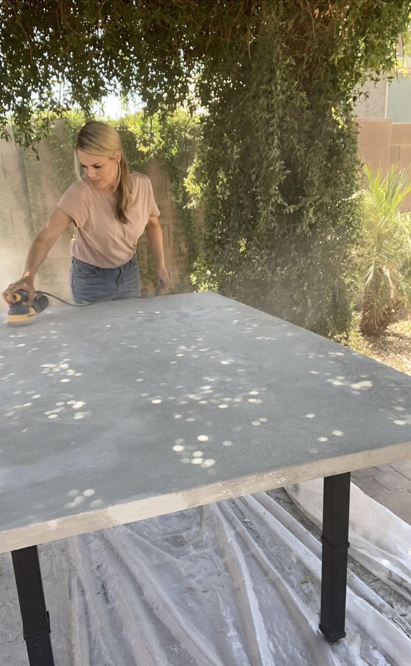A DIY concrete table for just $50 - here's how one creative homeowner ...