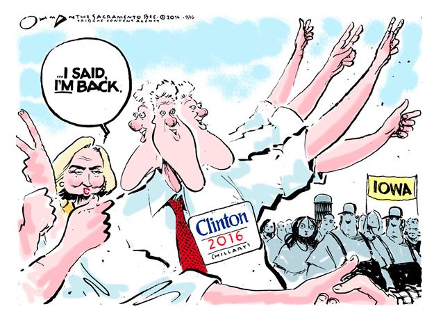 Political cartoon Bill Clinton Iowa 2016 | The Week