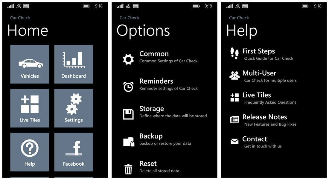 Car Check, a Windows Phone app for monitoring your automotive expenses ...