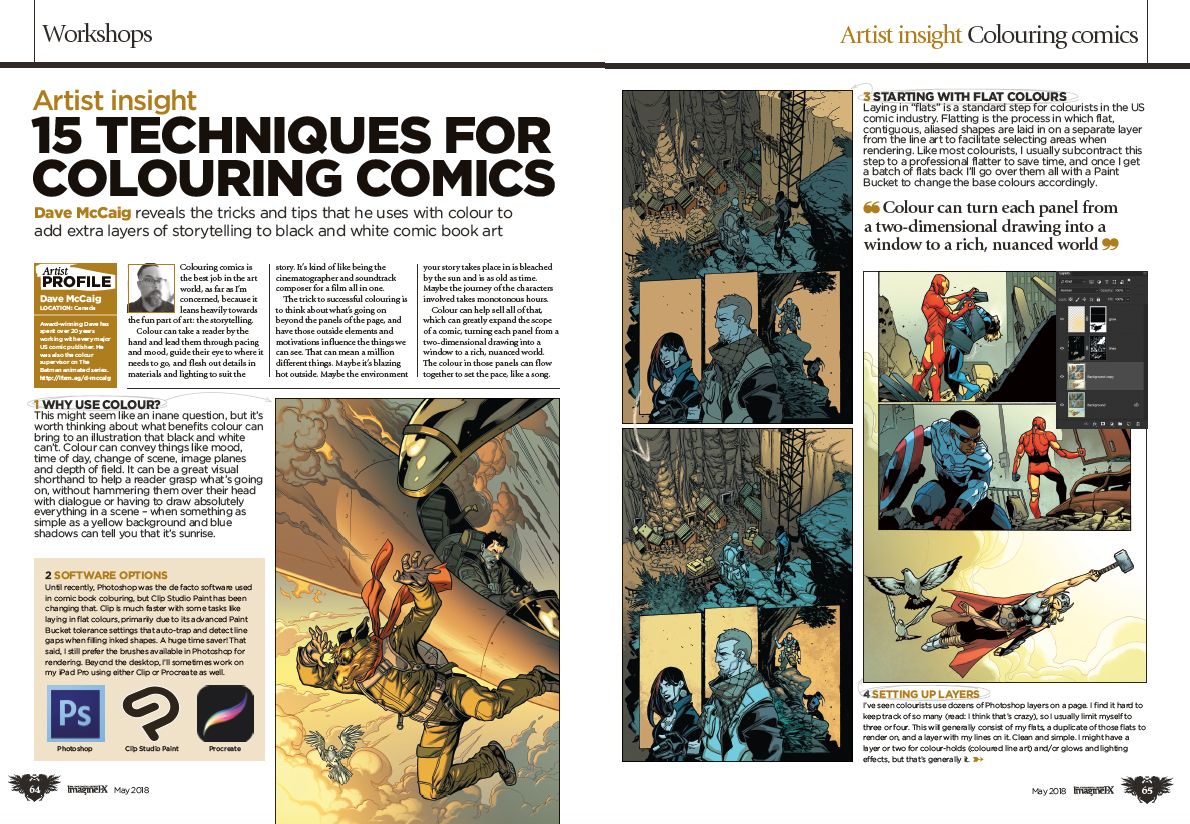 Create explosive comic art with ImagineFX issue 160 | Creative Bloq