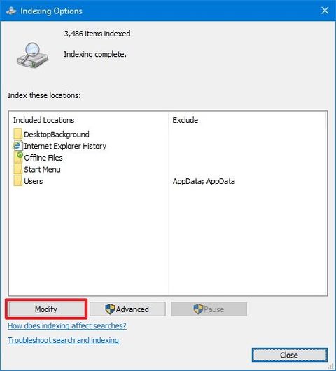 How to add new Cortana search file locations on Windows 10 | Windows ...