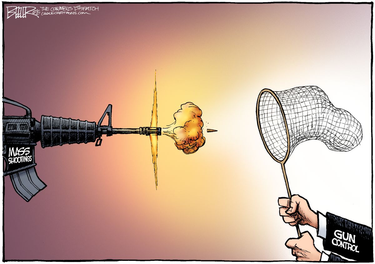 Editorial cartoon U.S. Mass Shootings Gun Control | The Week