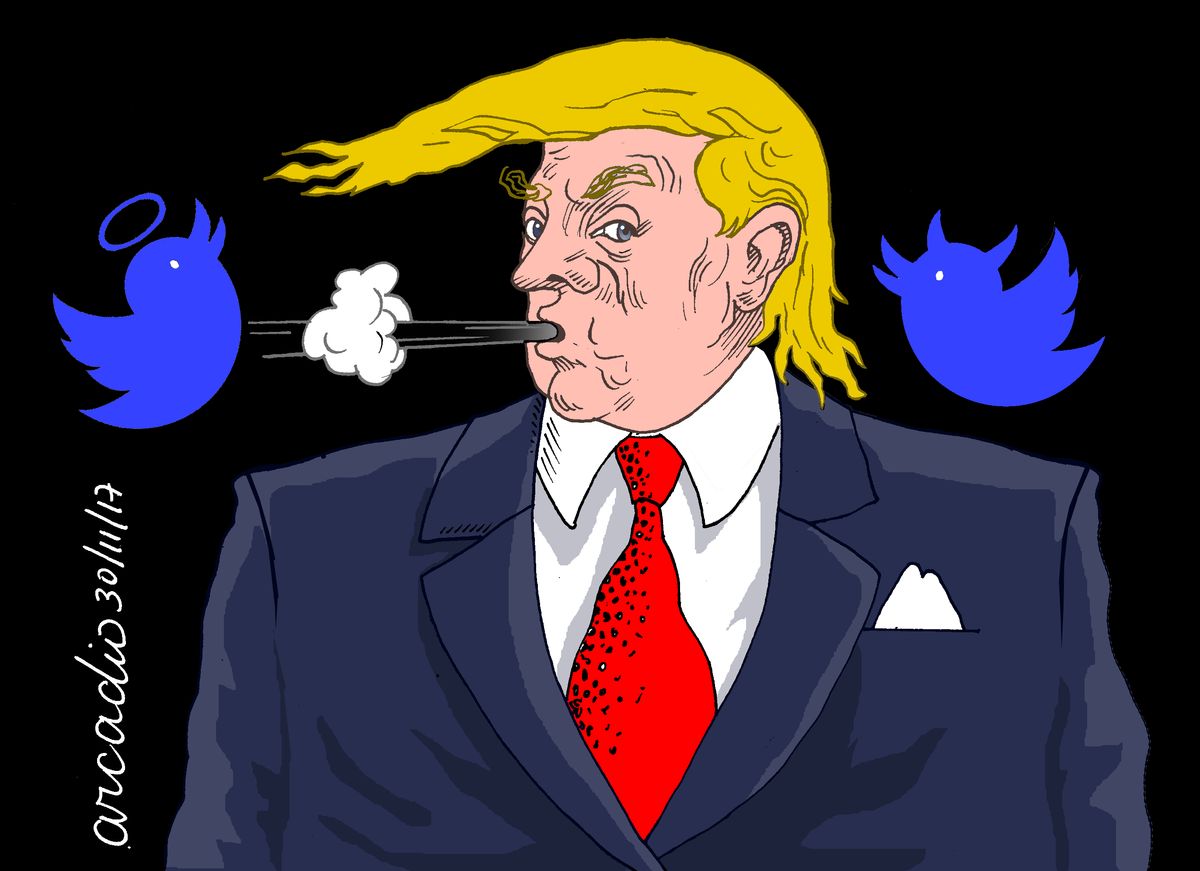 Political cartoon U.S. Trump tweets | The Week
