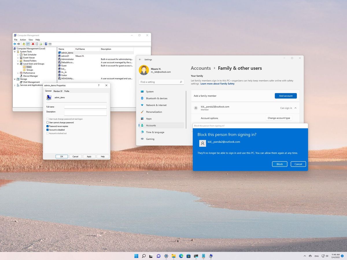 How to disable an account on Windows 11 | Windows Central