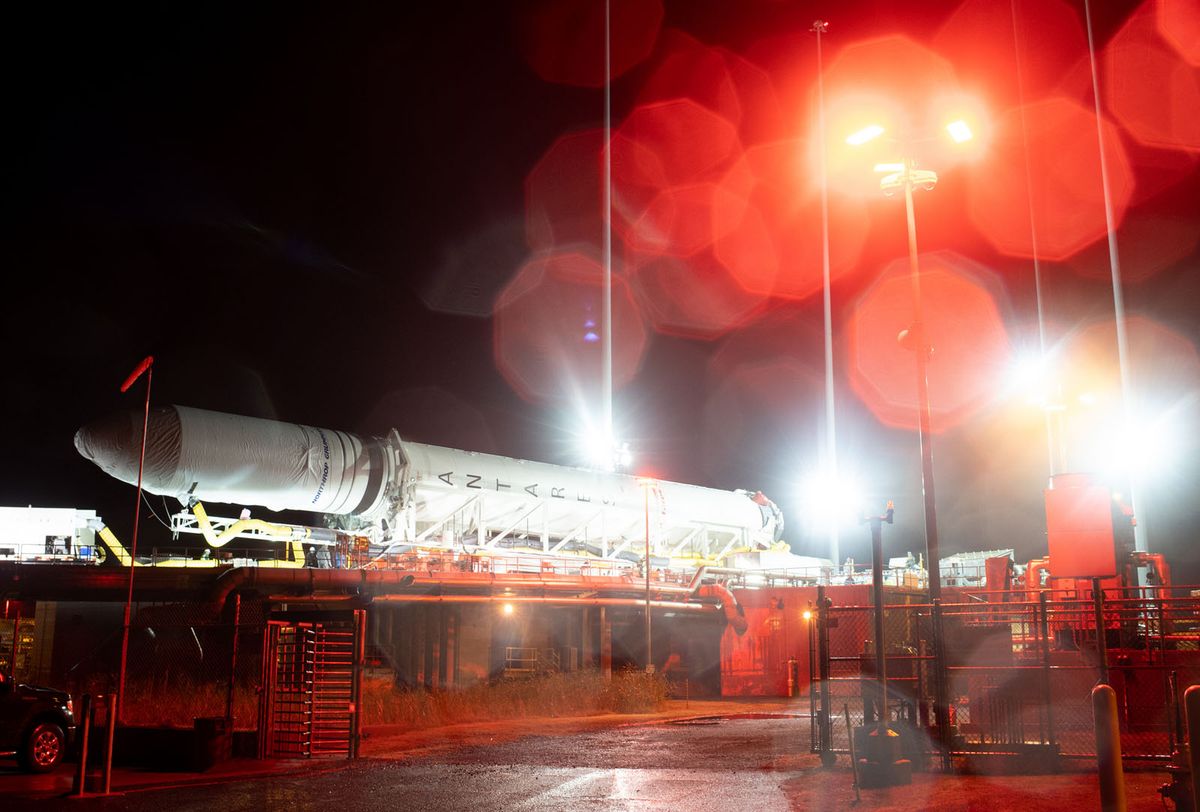Watch Northrop Grumman Roll Its Antares Rocket to the Pad for Launch ...