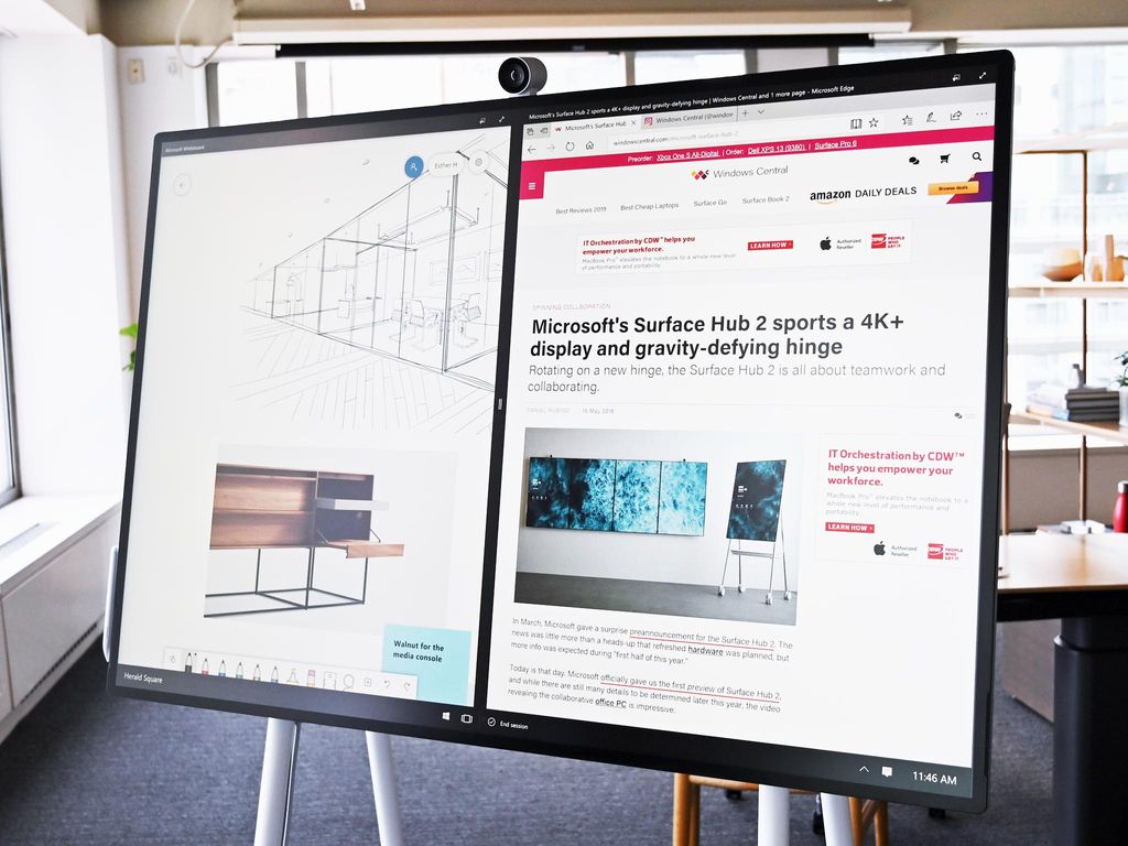 New Microsoft Edge rolls out to Surface Hubs with Windows 10 Team 2020 ...