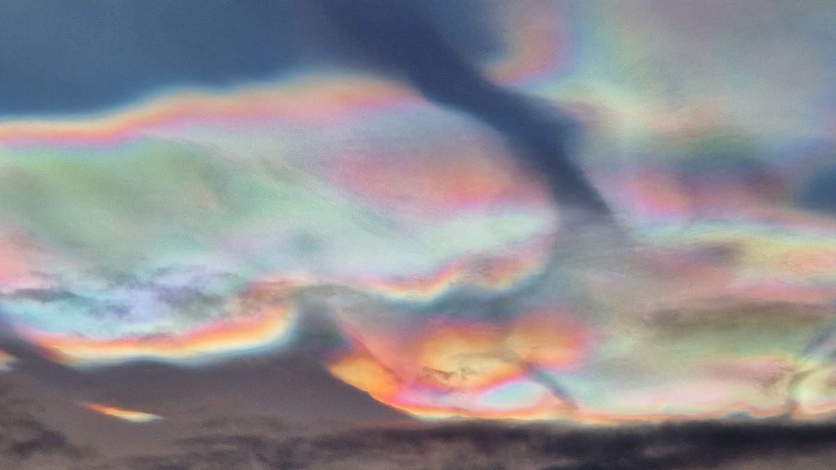 Extremely rare 'rainbow clouds' light up Arctic skies for 3 days in a ...