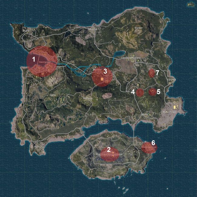 PUBG map: The best loot locations for PlayerUnknown's Battlegrounds ...