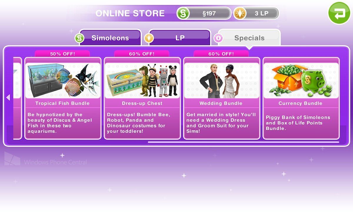 Guide: The In-App Purchases of The Sims FreePlay on Windows Phone 8 ...