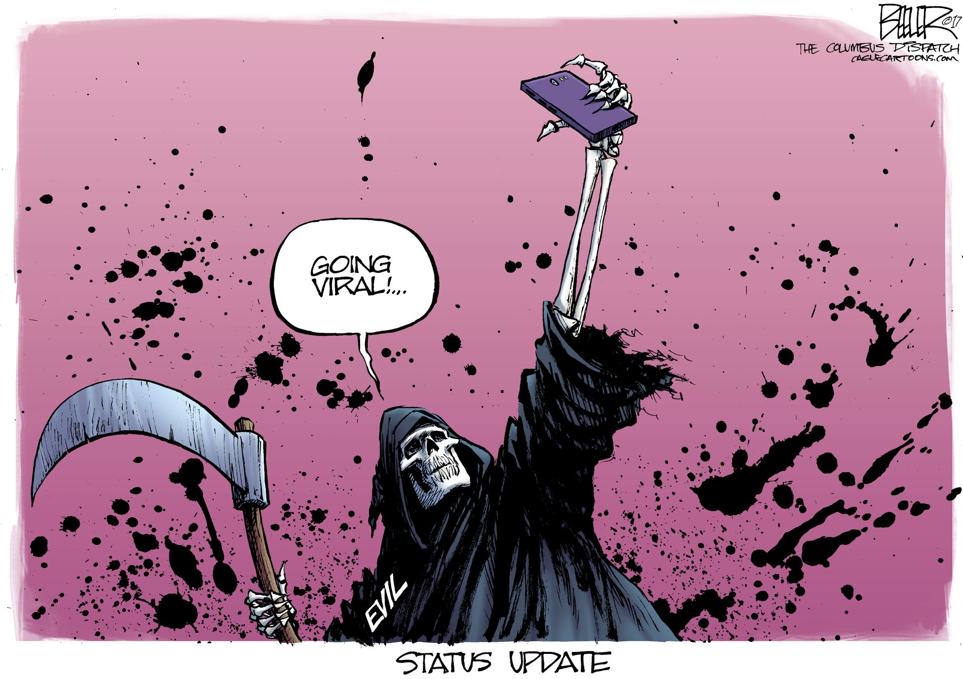 Editorial Cartoon U.S. Evil social media going viral | The Week