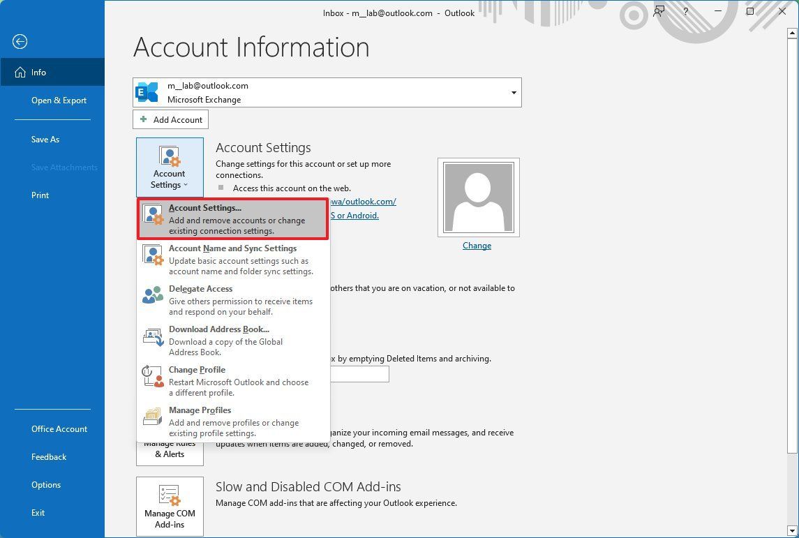 How to set a new default account in Outlook | Windows Central