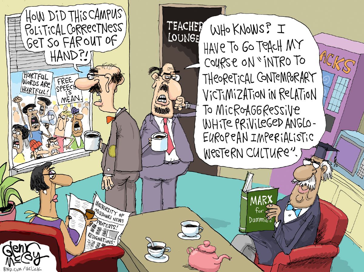 Editorial cartoon U.S. College PC Culture | The Week