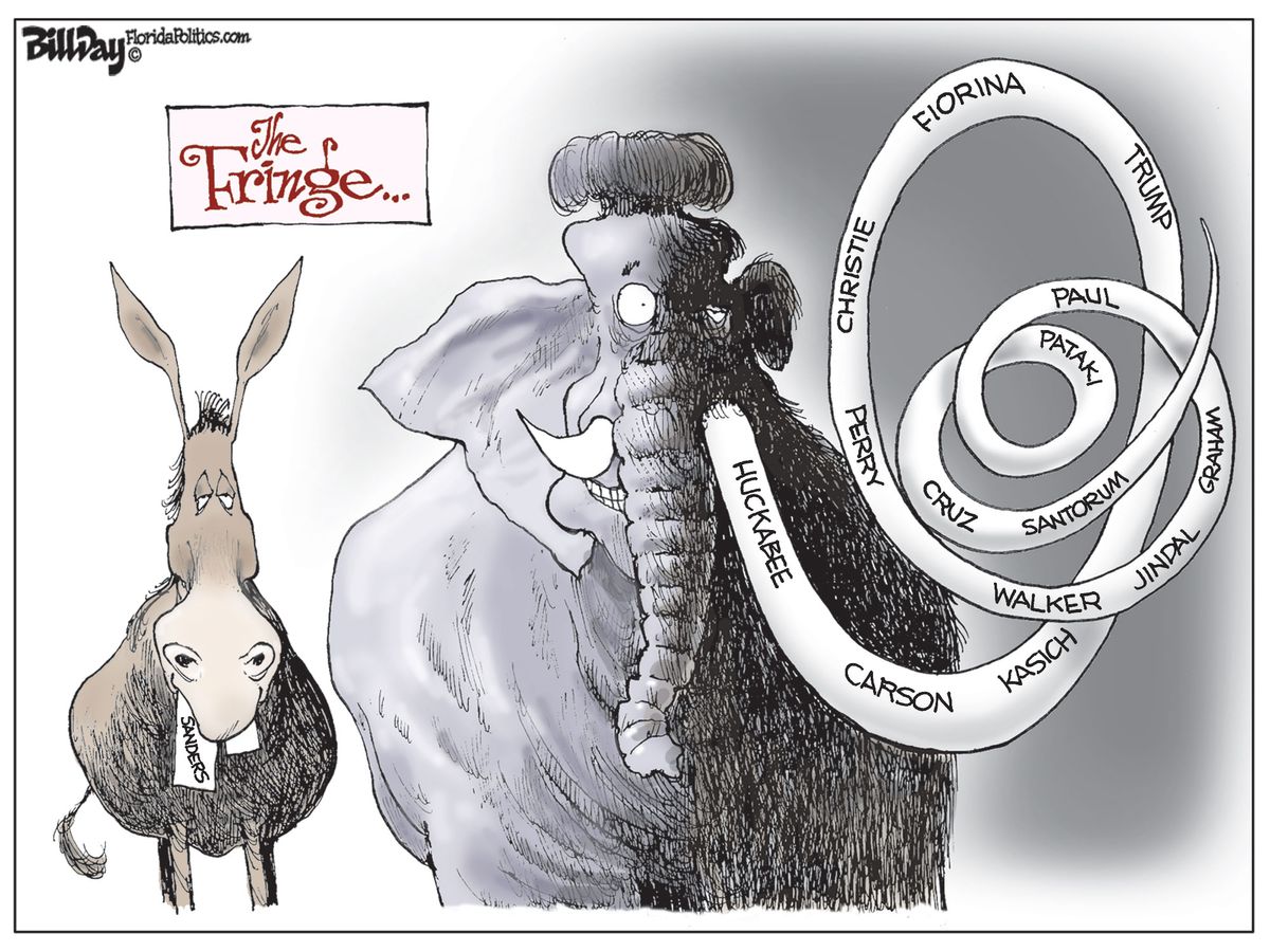 Political cartoon U.S. GOP Democrats 2016 | The Week