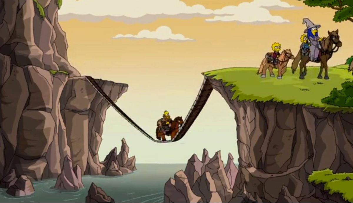 The Simpsons Head To Middle Earth For A Hobbit Couch Gag | Cinemablend