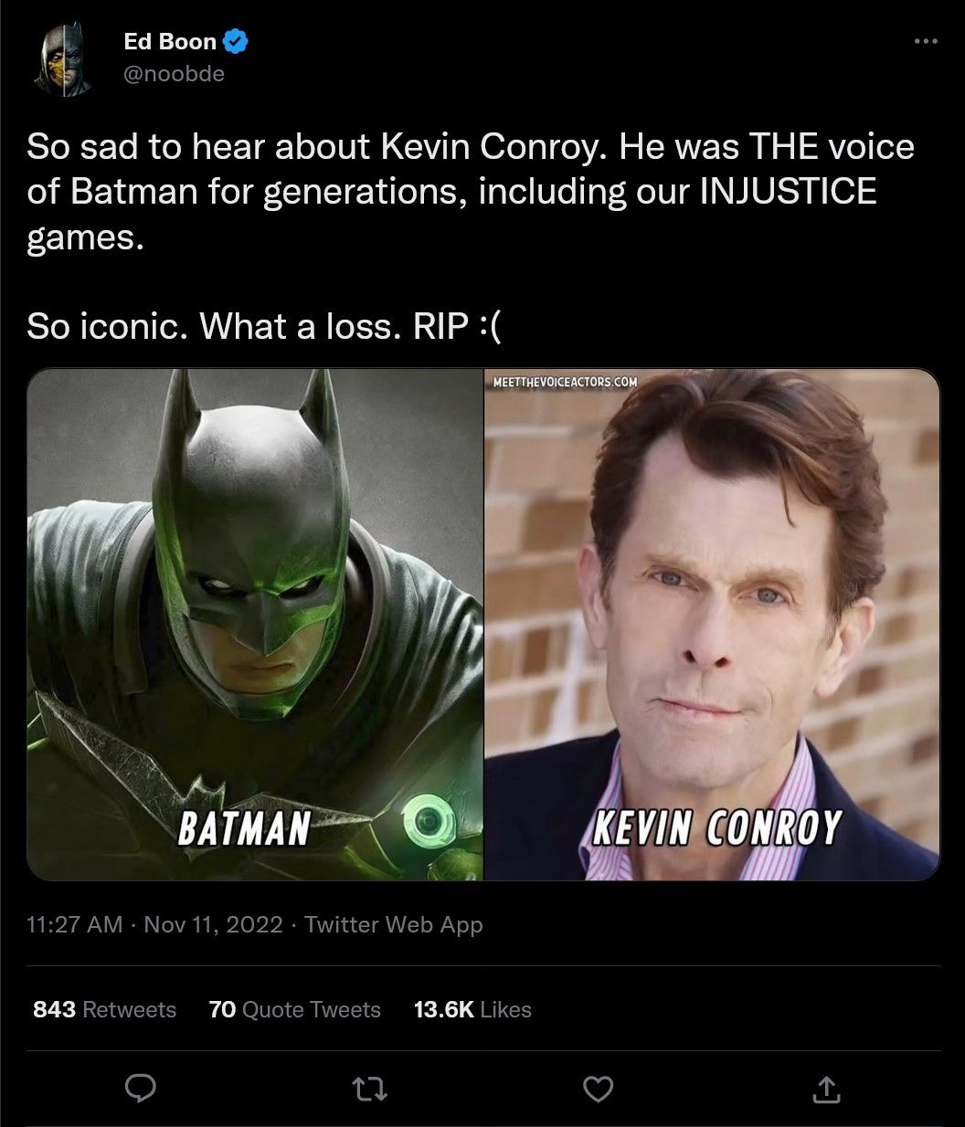 Batman voice actor Kevin Conroy has died | PC Gamer
