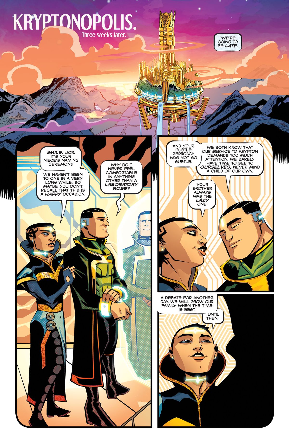 Return to the glory days of Superman's home planet in World of Krypton ...