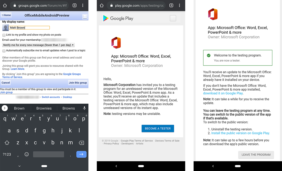 How to download Microsoft Office preview for iOS and Android | Windows ...