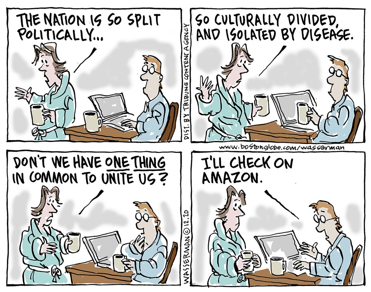 Editorial Cartoon U.S. political divisions Amazon | The Week