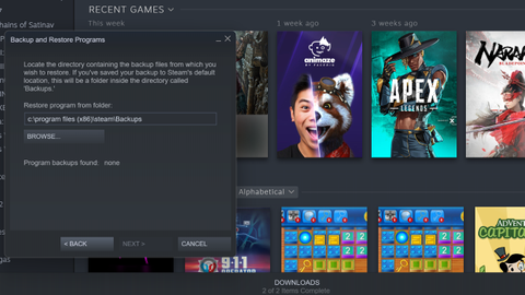 Steam backup | PC Gamer