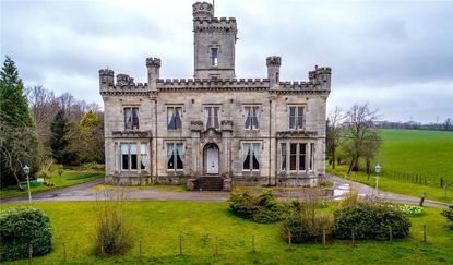 An extravagantly beautiful little castle that has the largest stained ...