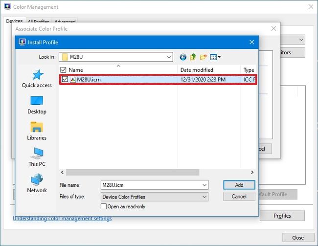 How to find the correct monitor color profile on Windows 10 | Windows ...