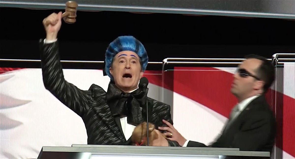 Stephen Colbert's Hunger Games alter ego tries to gavel in 'Republican ...