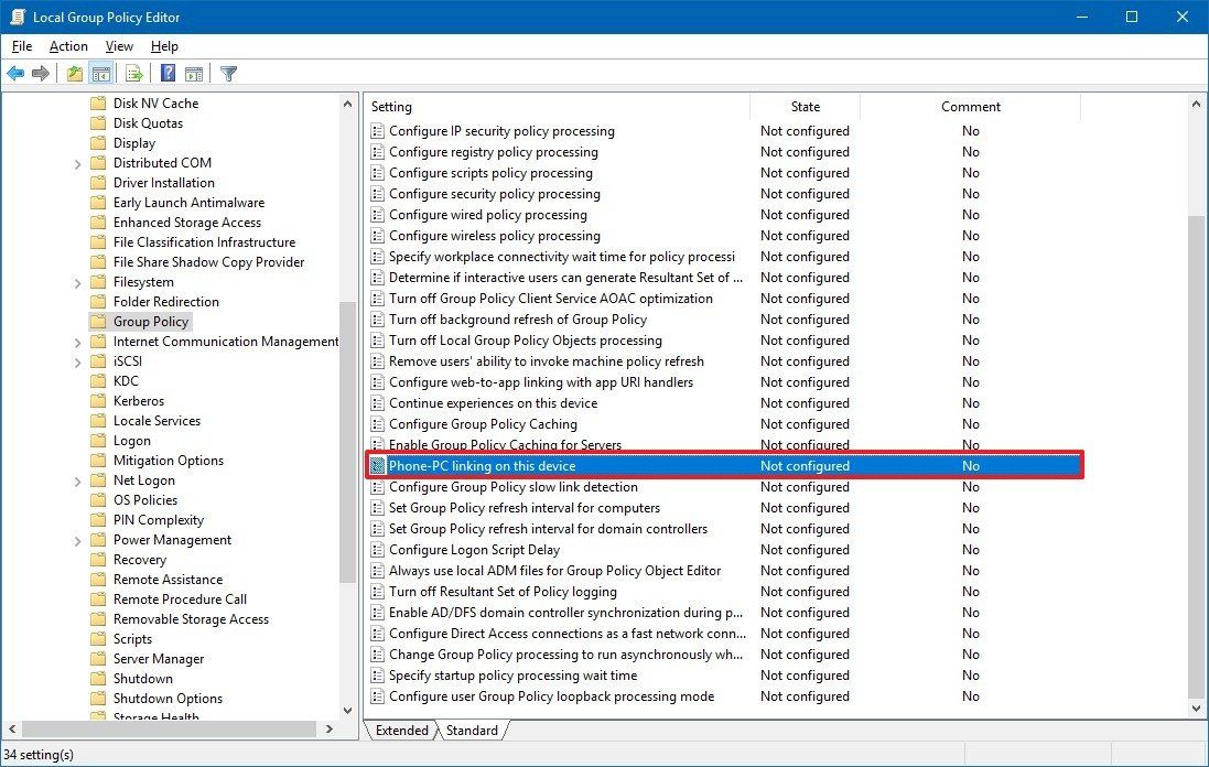 How to disable the phone-to-PC linking feature on Windows 10 | Windows ...