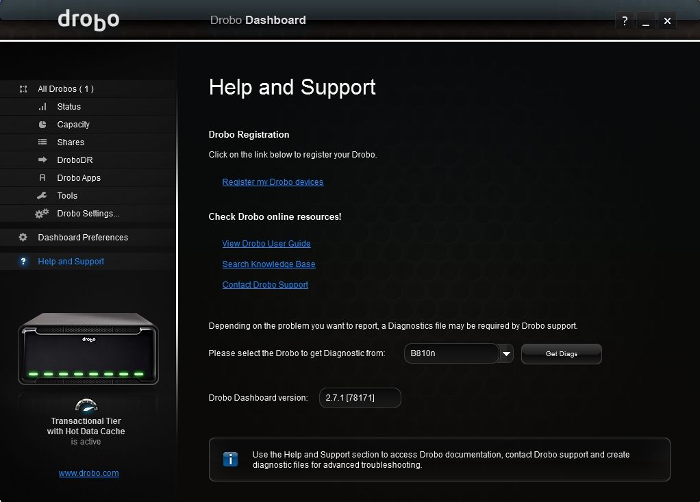 Drobo 5N 5-Bay NAS Software