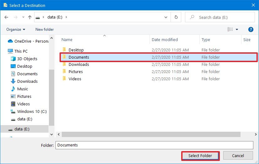 How to move user folders to different location on Windows 10 | Windows ...