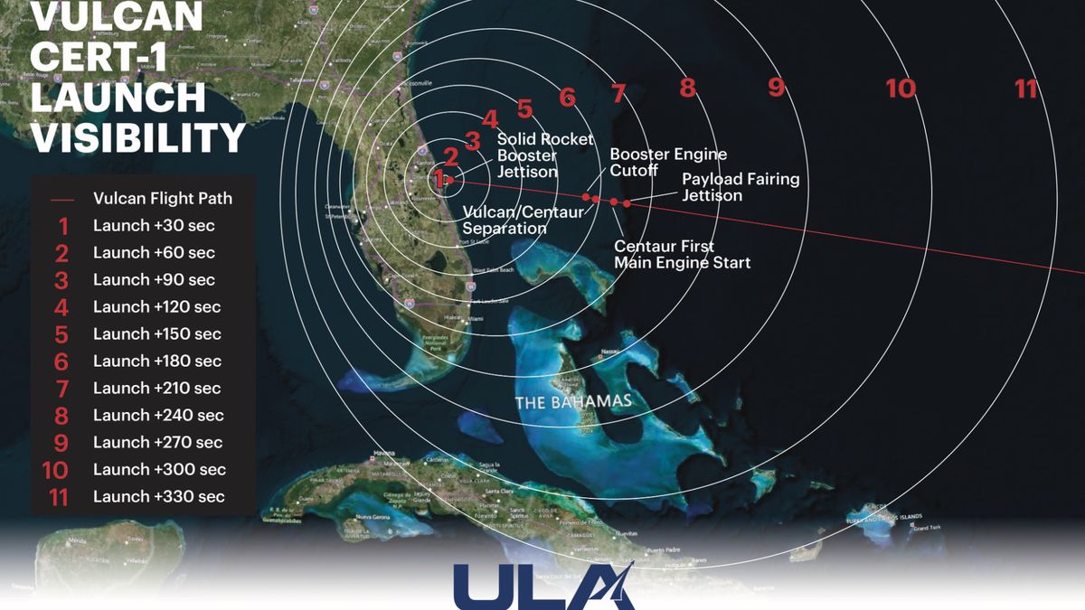 What time will ULA's 1st Vulcan rocket launch with Astrobotic's private ...