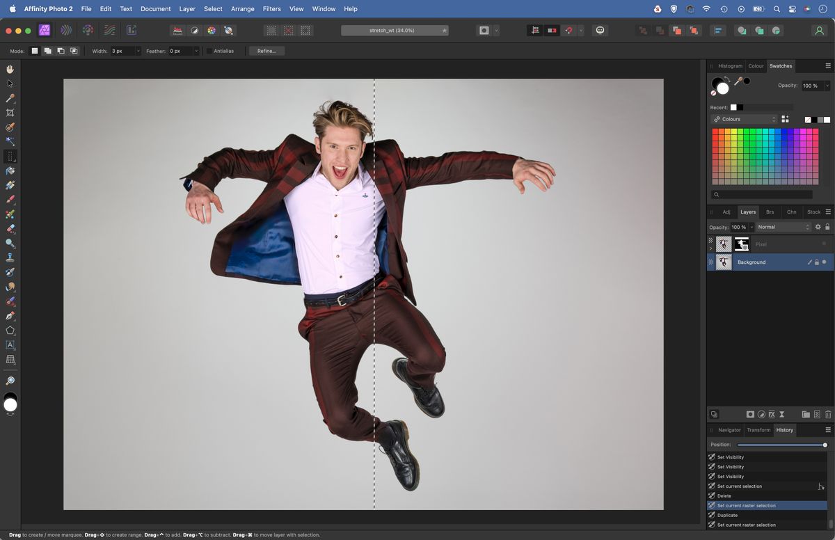 Create a head-turning pixel-stretch effect in the budget-friendly ...