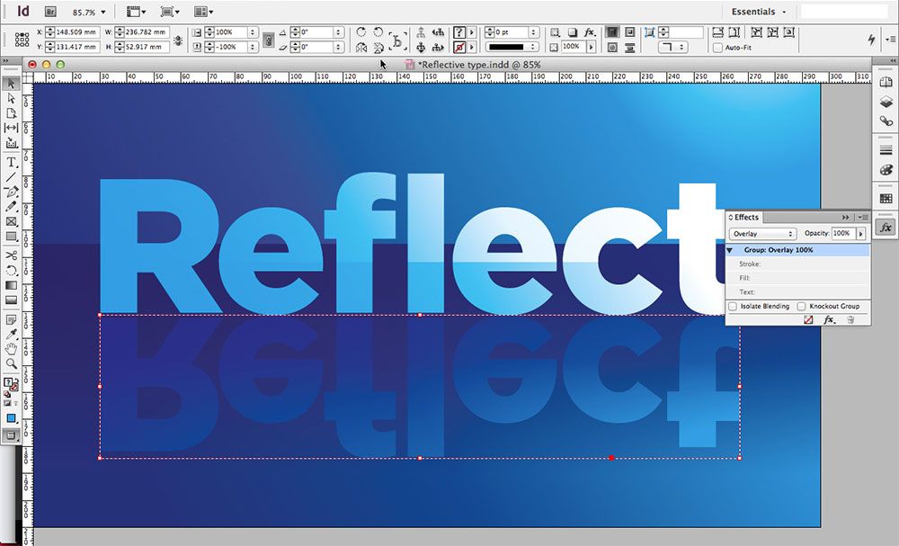 How to create reflective typography in InDesign | Creative Bloq
